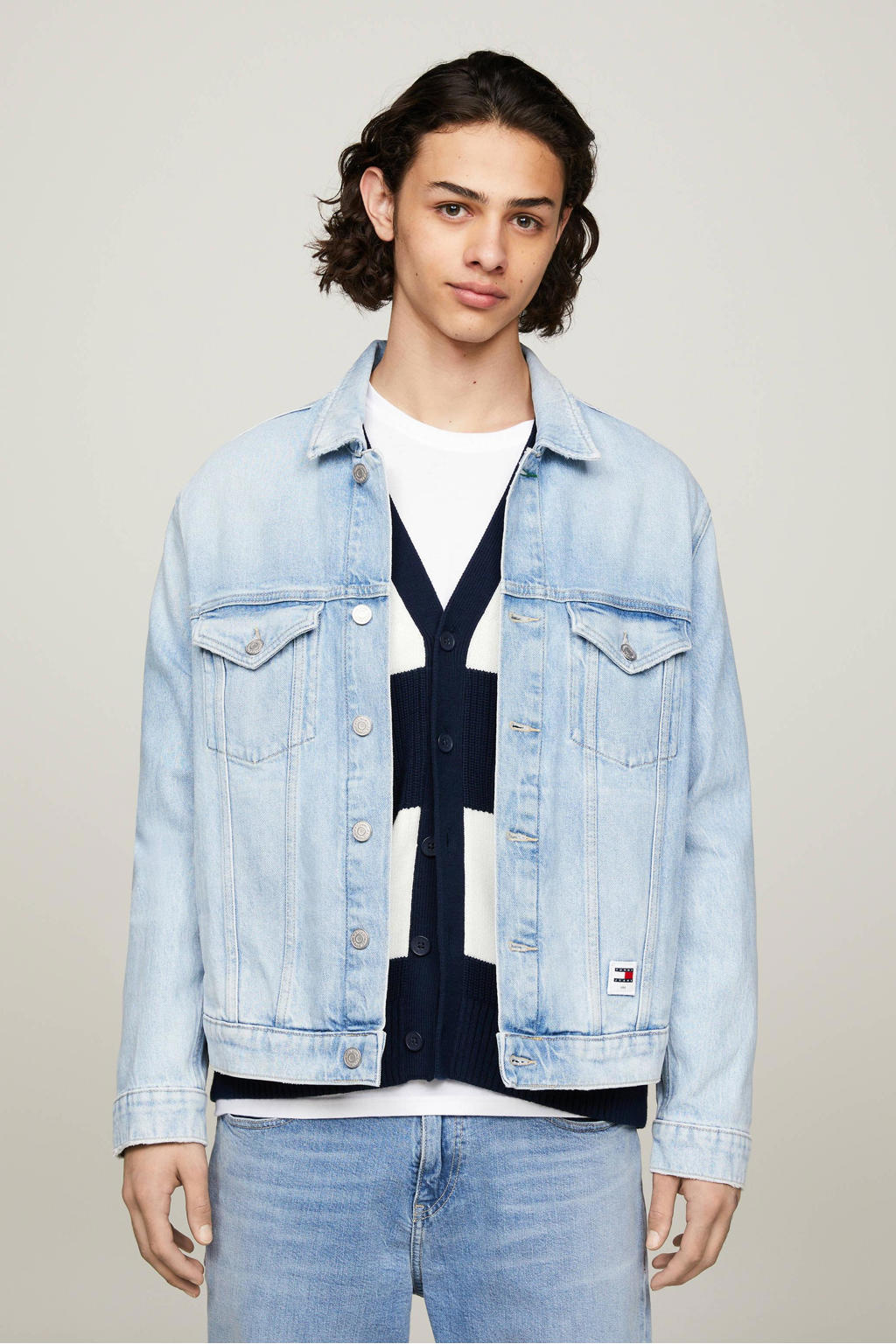 Tommy Jeans spijkerjas RYAN denim light | wehkamp