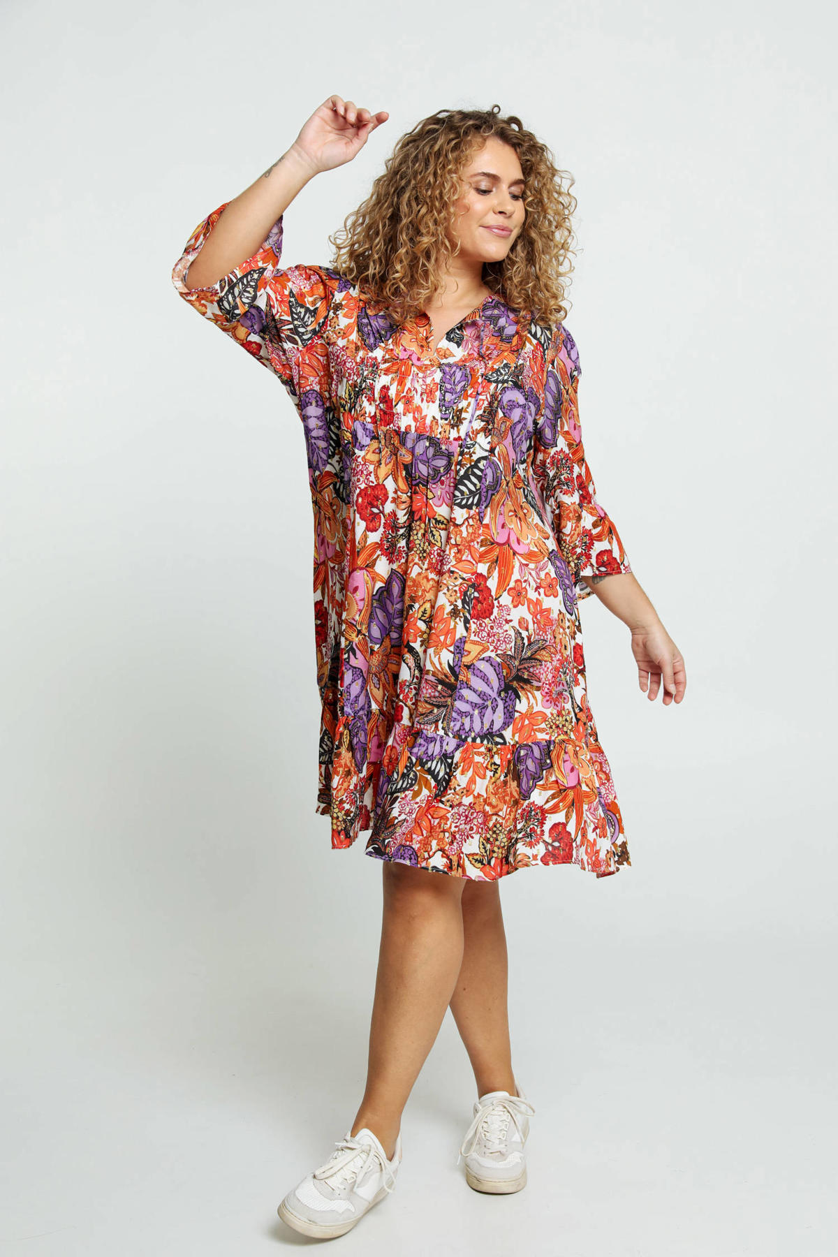 Paprika gebloemde jurk multi kopen? | Morgen in huis | wehkamp