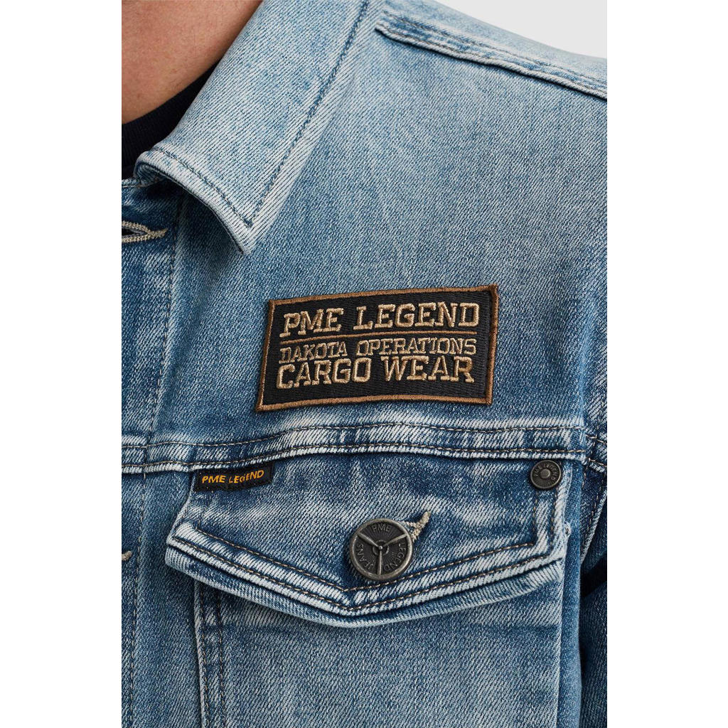 PME Legend spijkerjas met logo summer blue denim | wehkamp