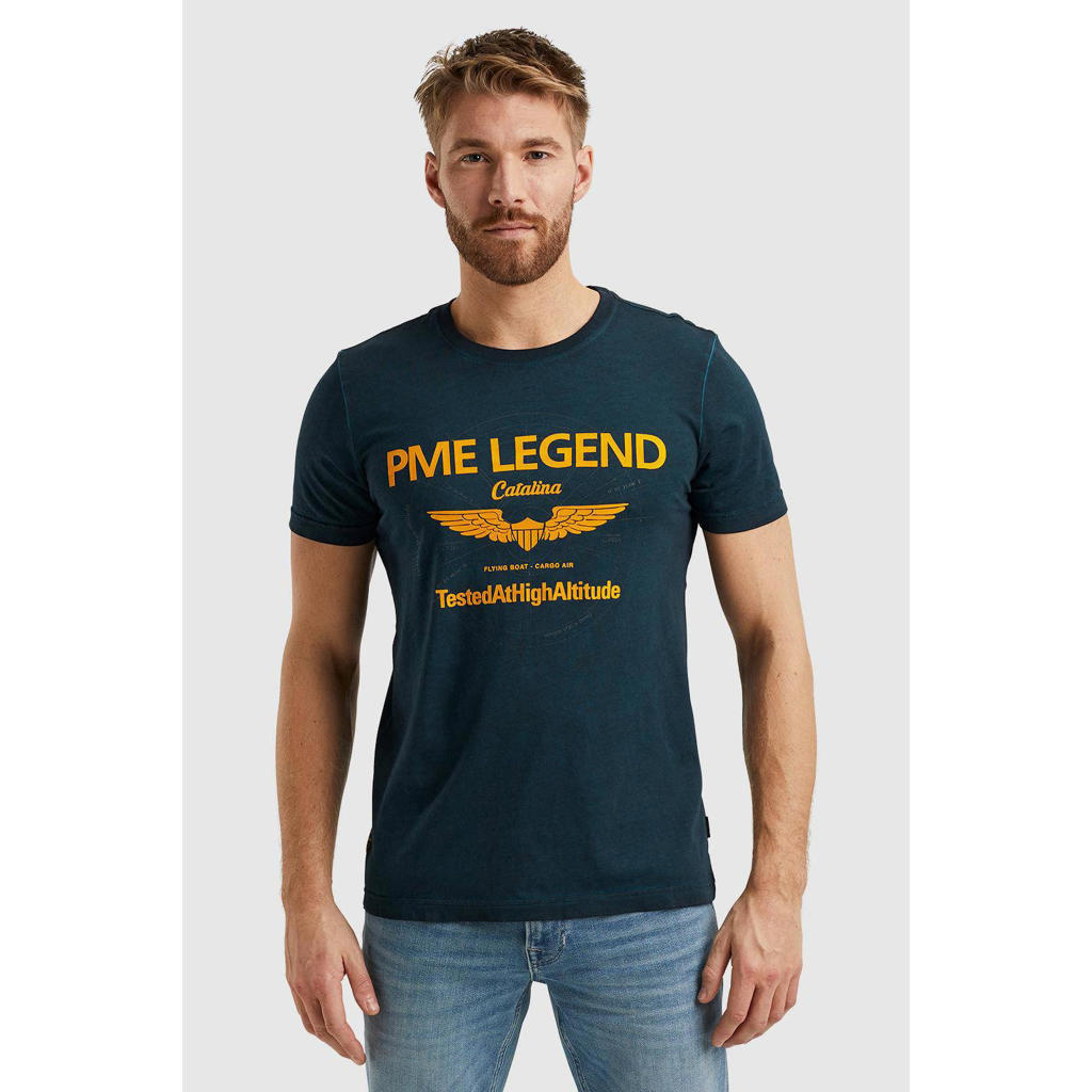 PME Legend T-shirt met logo donkerblauw | wehkamp