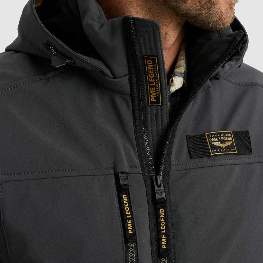 PME Legend softshell jas SUCCESSOR met logo grijs | wehkamp