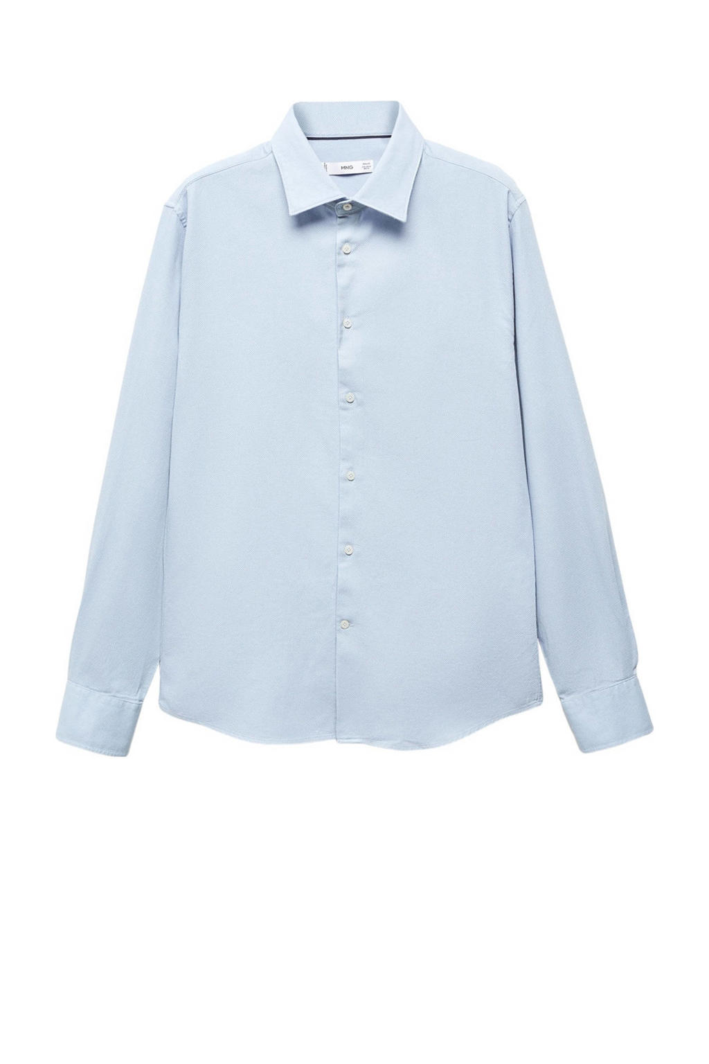 Mango Man slim fit overhemd lichtblauw | wehkamp
