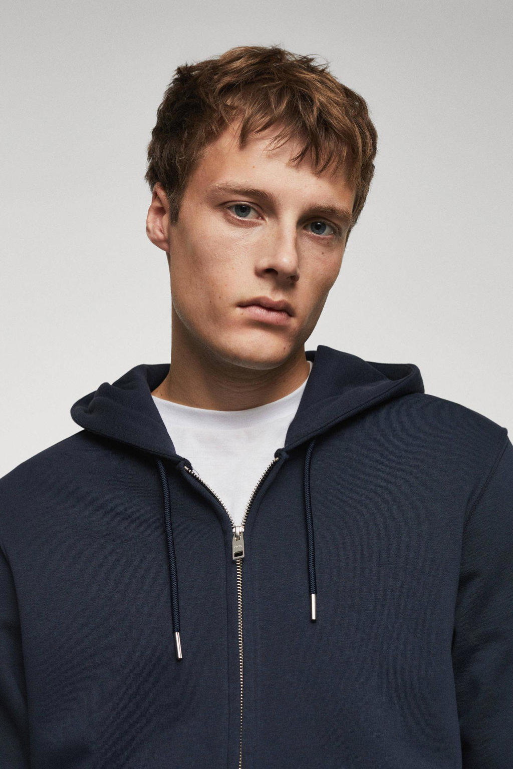 Mango Man sweatvest marineblauw | wehkamp