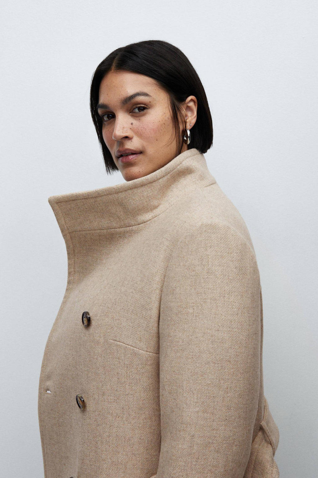 Mango wollen jas beige kopen? | Morgen in huis | wehkamp