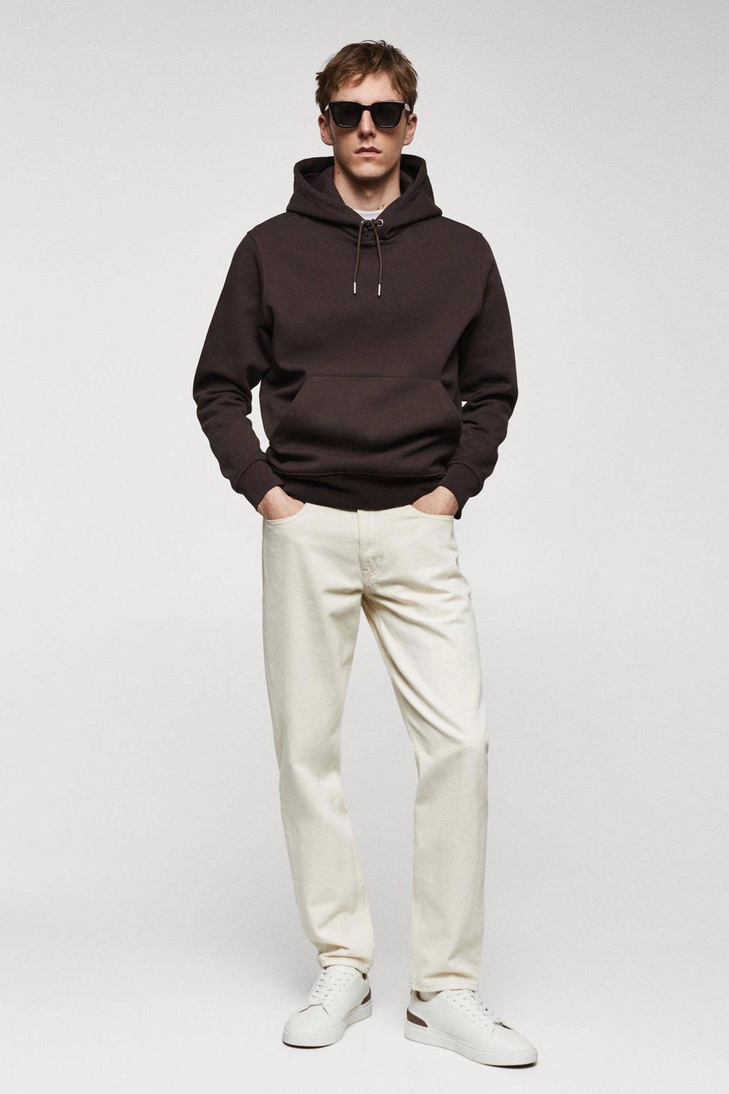 Mango Man hoodie donkerbruin kopen? | Morgen in huis | wehkamp