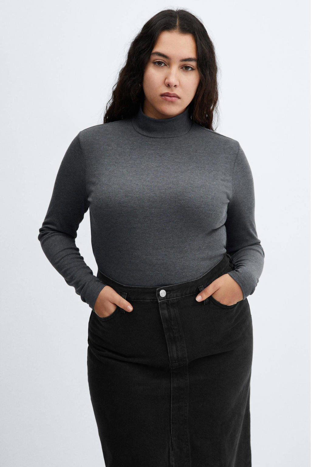 Mango spijkerrok zwart kopen? | Morgen in huis | wehkamp