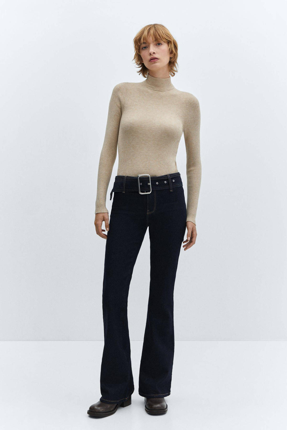 Mango bootcut jeans dark blue denim | wehkamp