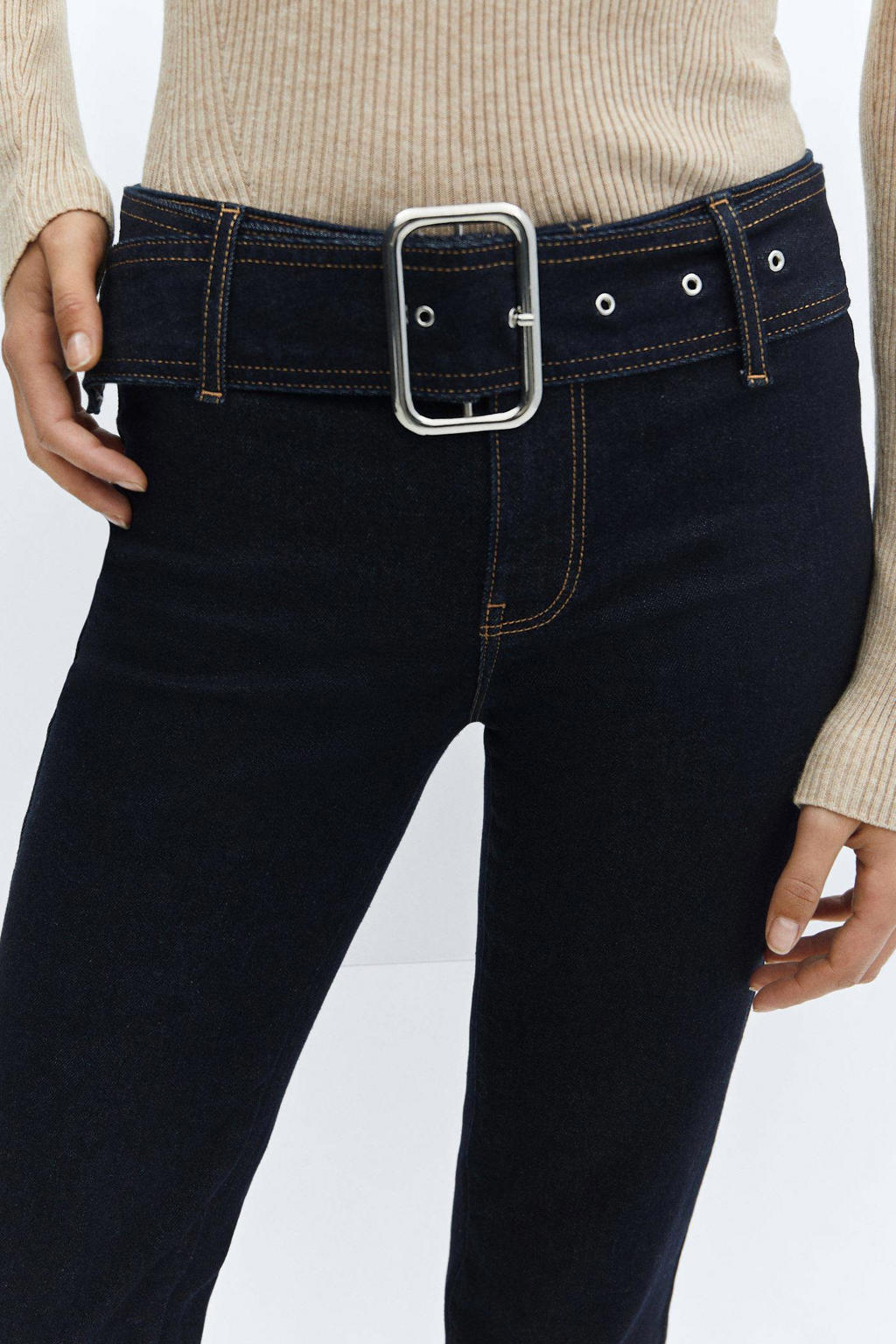 Mango bootcut jeans dark blue denim | wehkamp