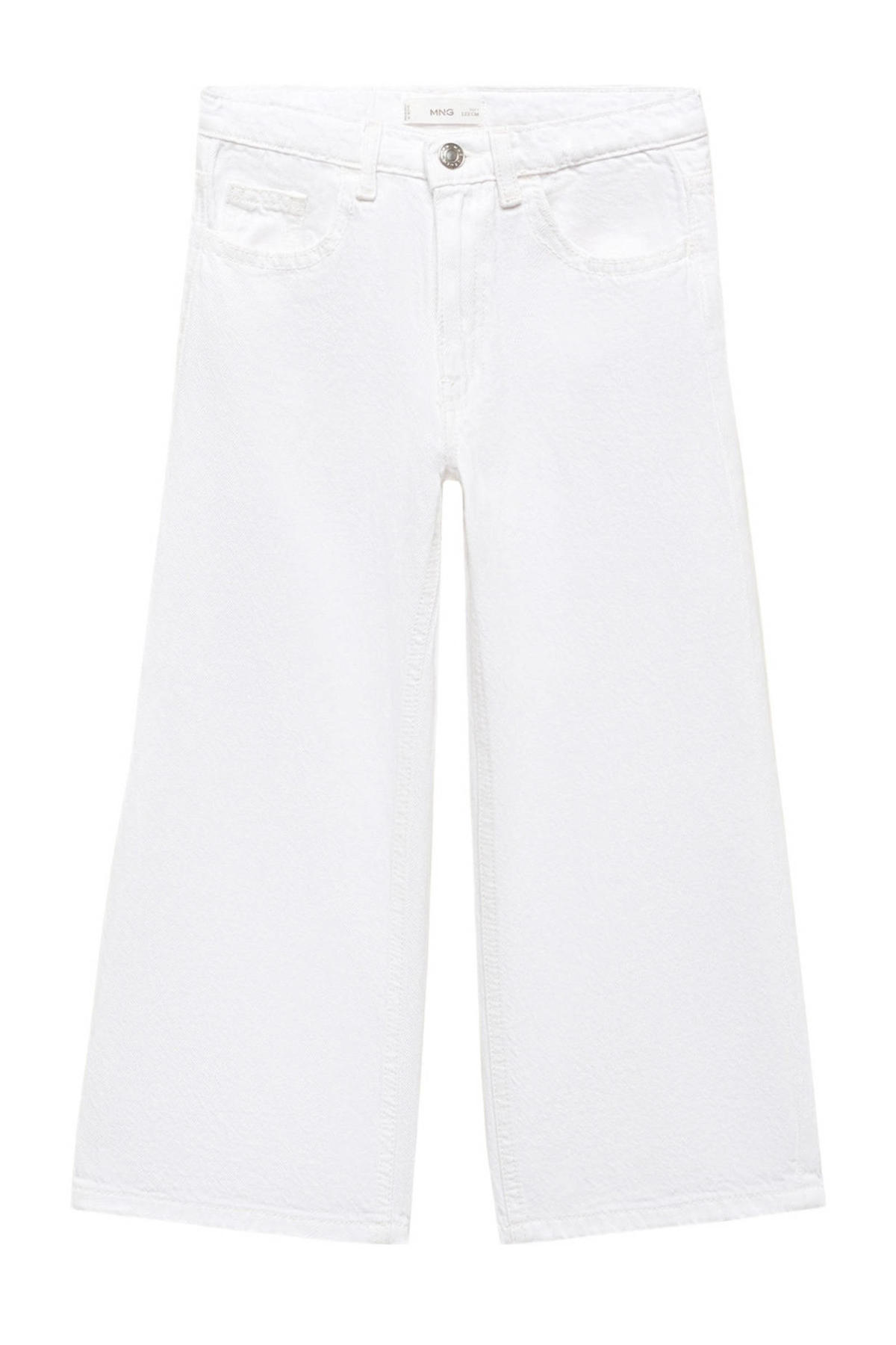 Mango Kids wide leg jeans wit | wehkamp