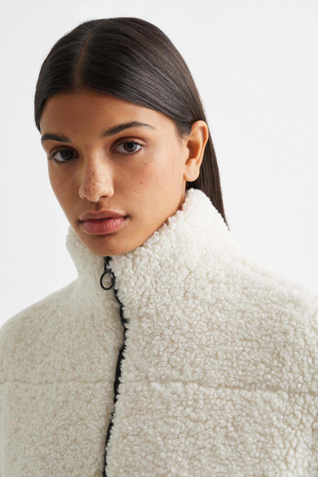 Mango Kids teddy tussenjas offwhite | wehkamp