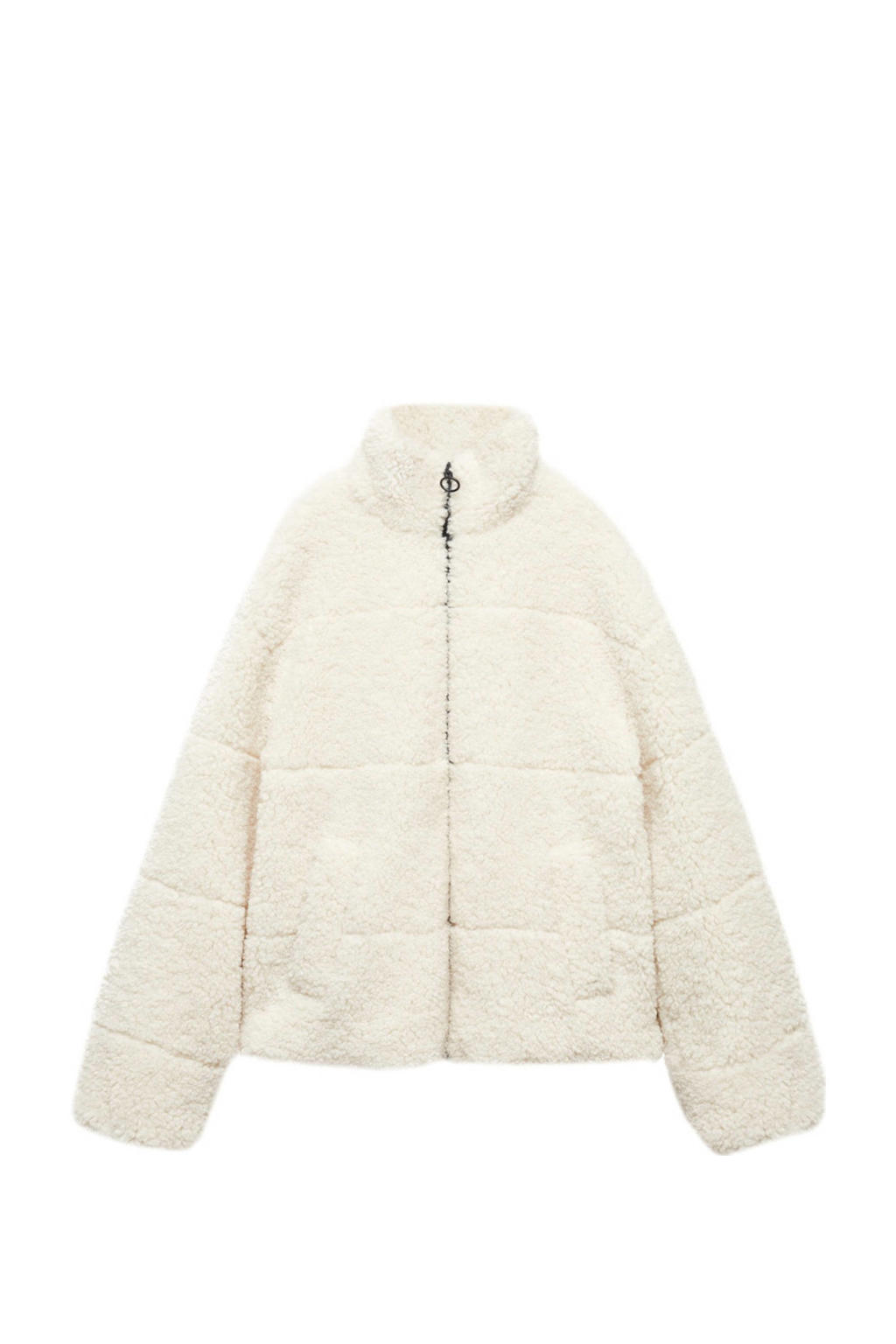 Mango Kids teddy tussenjas offwhite | wehkamp