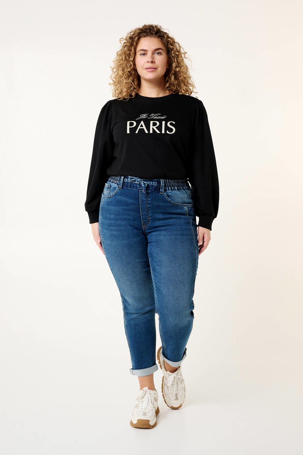 MS Mode denim jogger dark blue denim | wehkamp