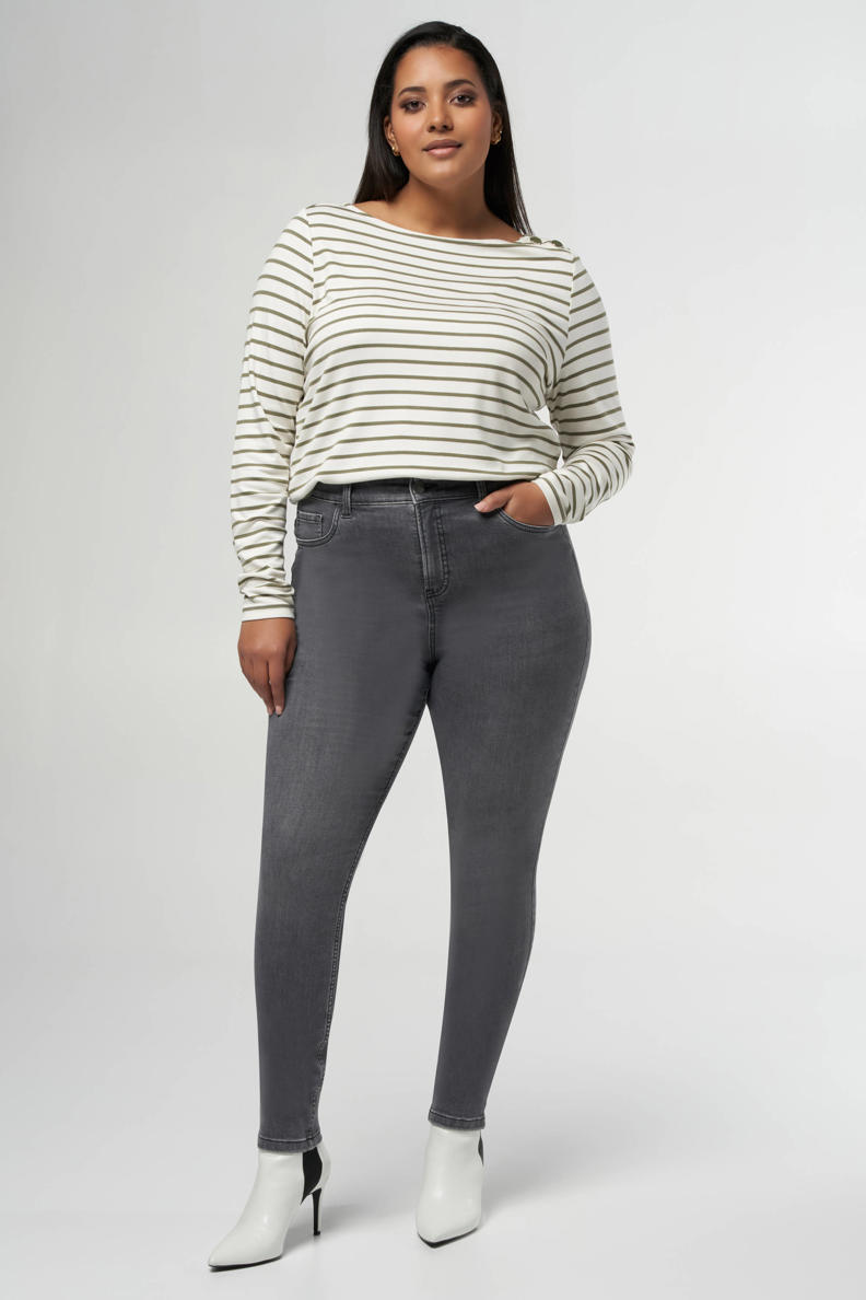 MS Mode high waist skinny jeans grey denim | wehkamp