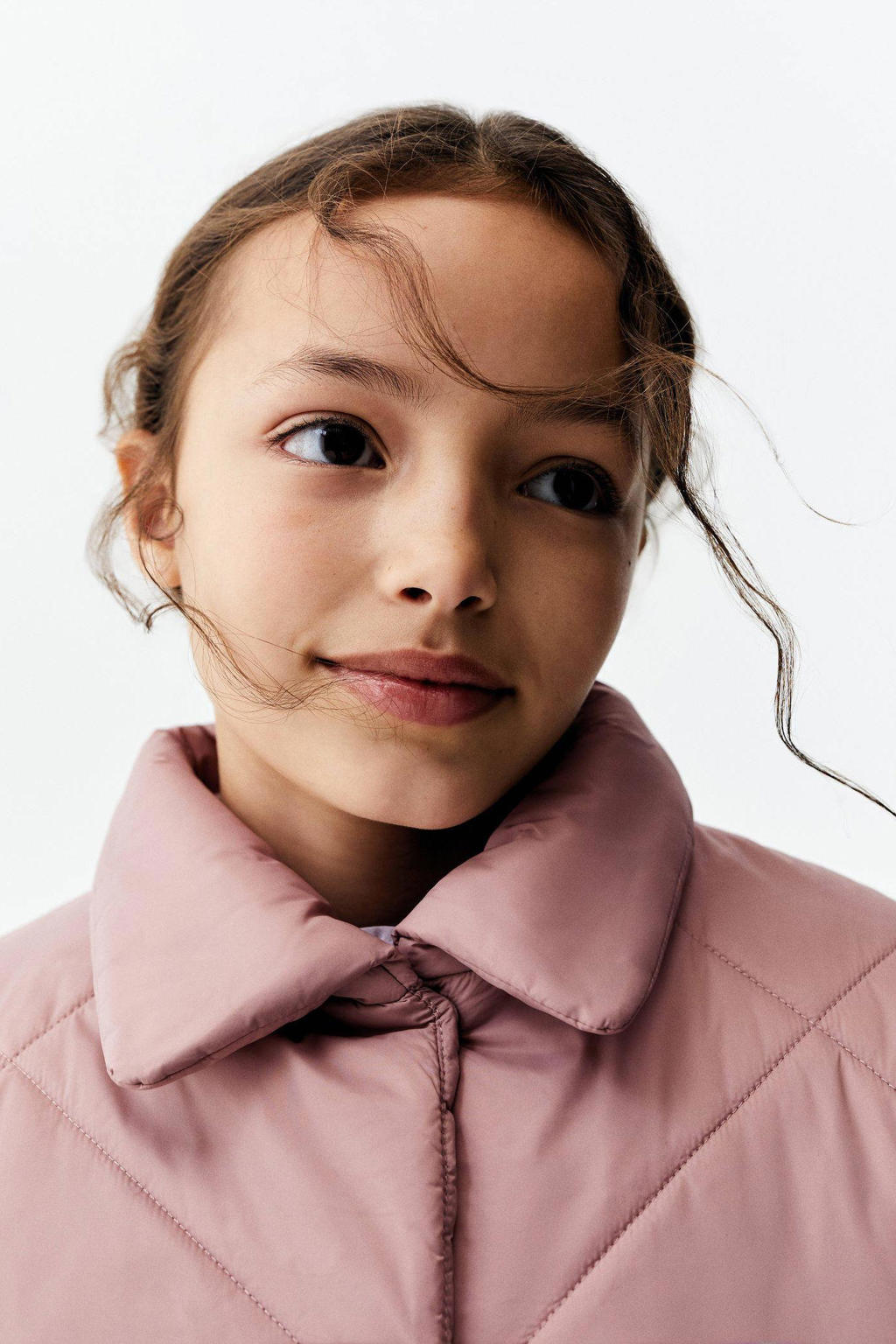 Mango Kids gewatteerde zomerjas poeder roze | wehkamp