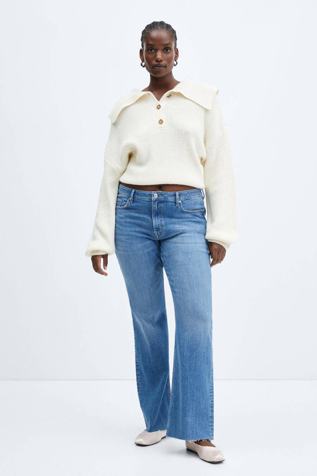 Mango bootcut jeans medium blue denim | wehkamp