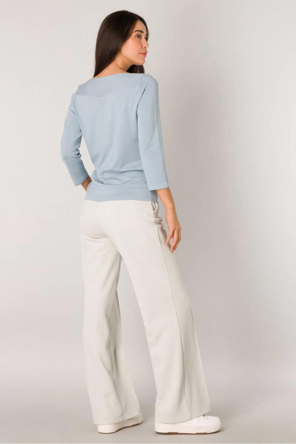 Yest fijngebreide top lichtblauw | wehkamp