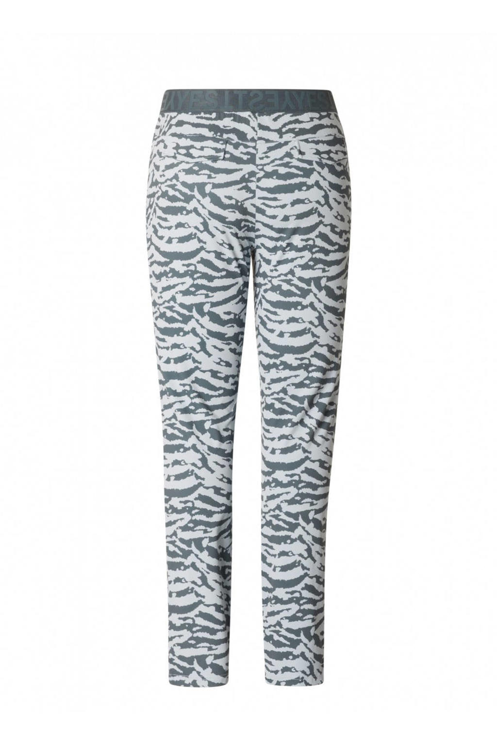 Yest slim fit broek van travelstof grijs | wehkamp
