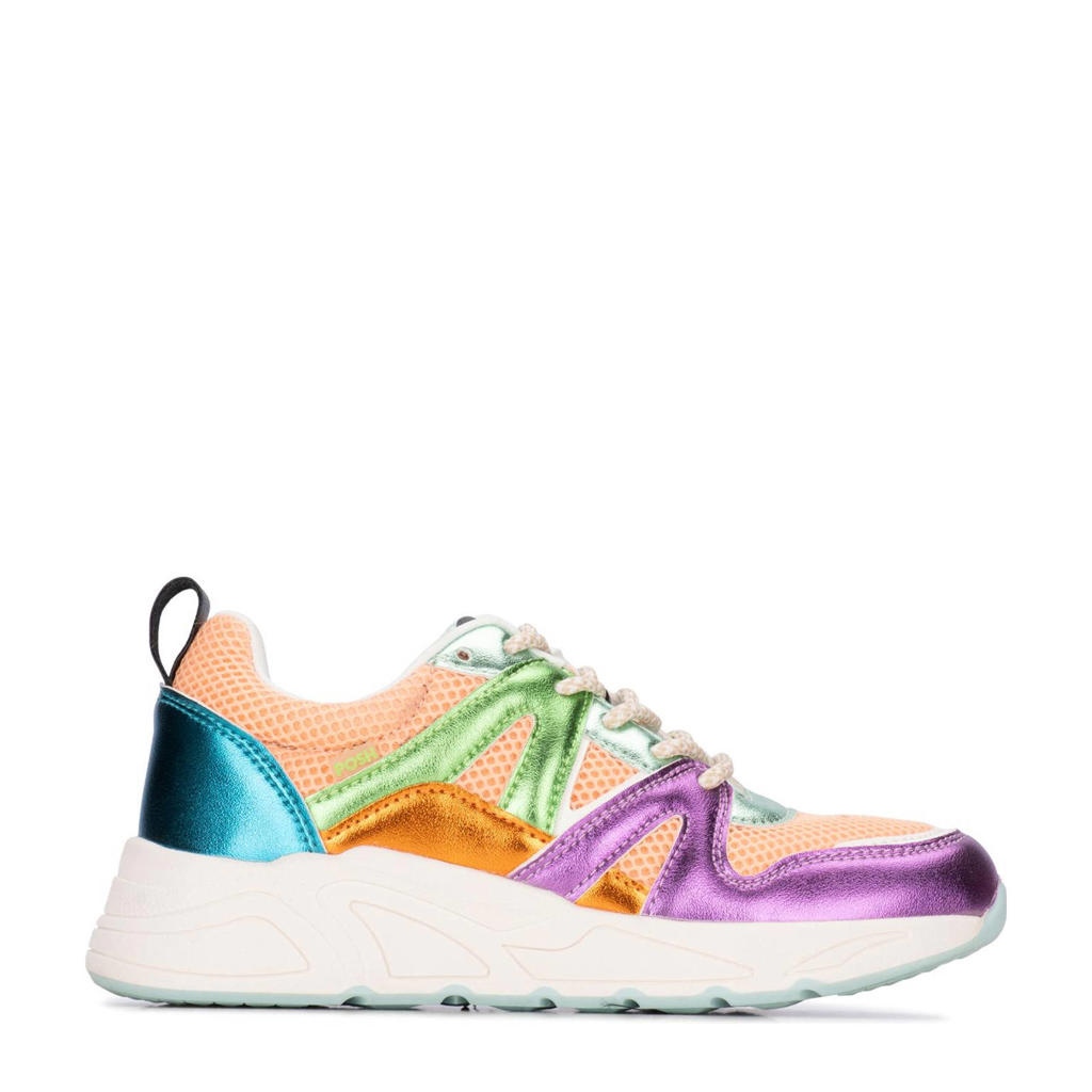POSH by Poelman Carocel chunky sneakers groen/paars metallic | wehkamp