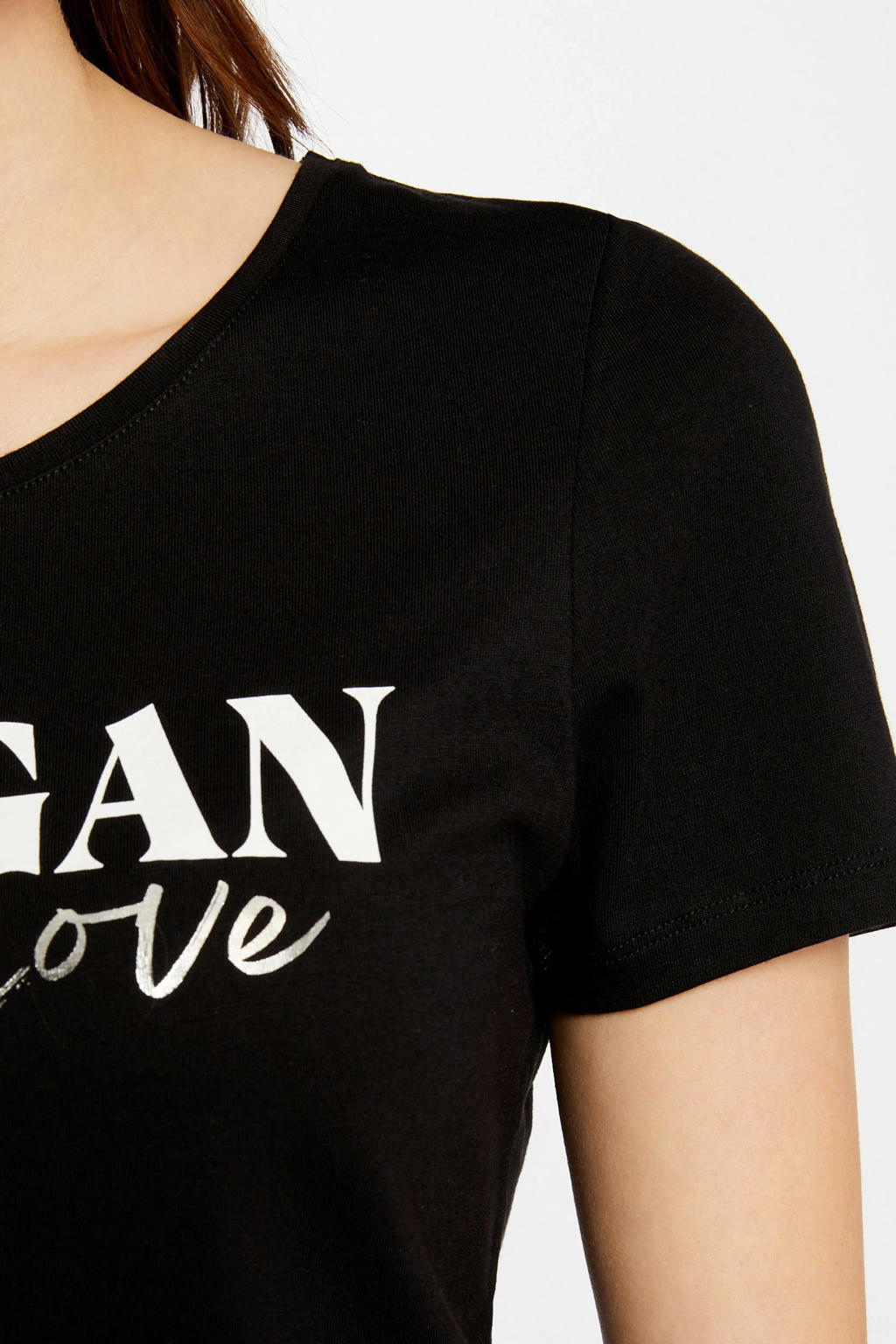 Morgan T-shirt met logo zwart | wehkamp
