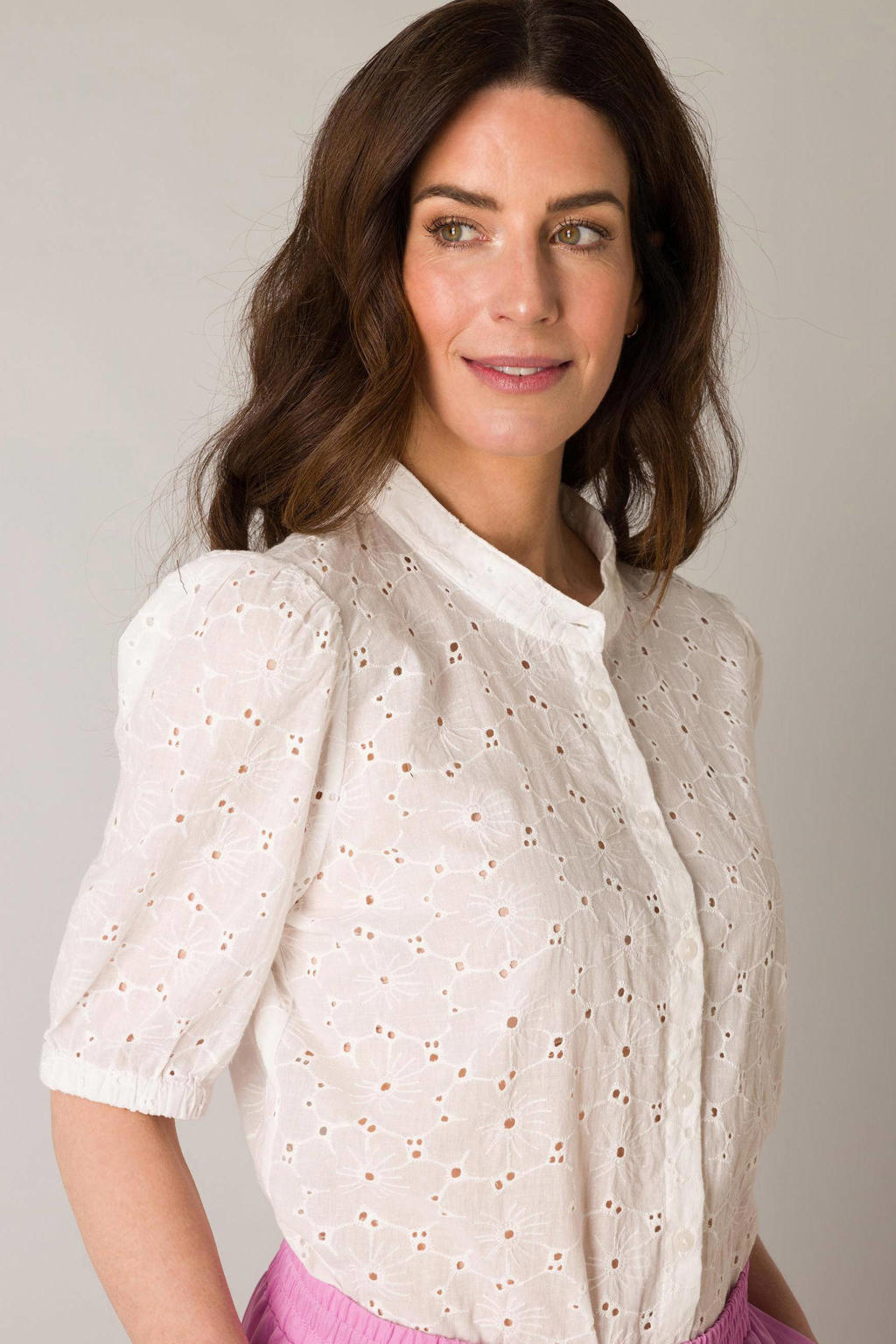 Ivy Beau broderie blouse Milika wit | wehkamp