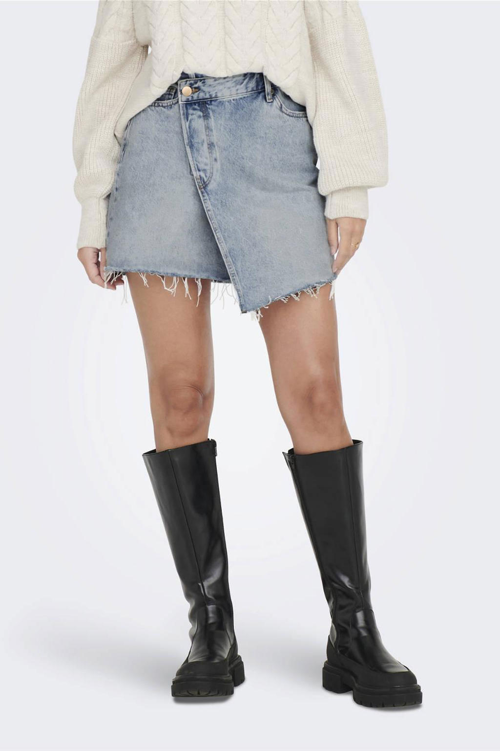 ONLY rok ONLKAT light blue denim | wehkamp