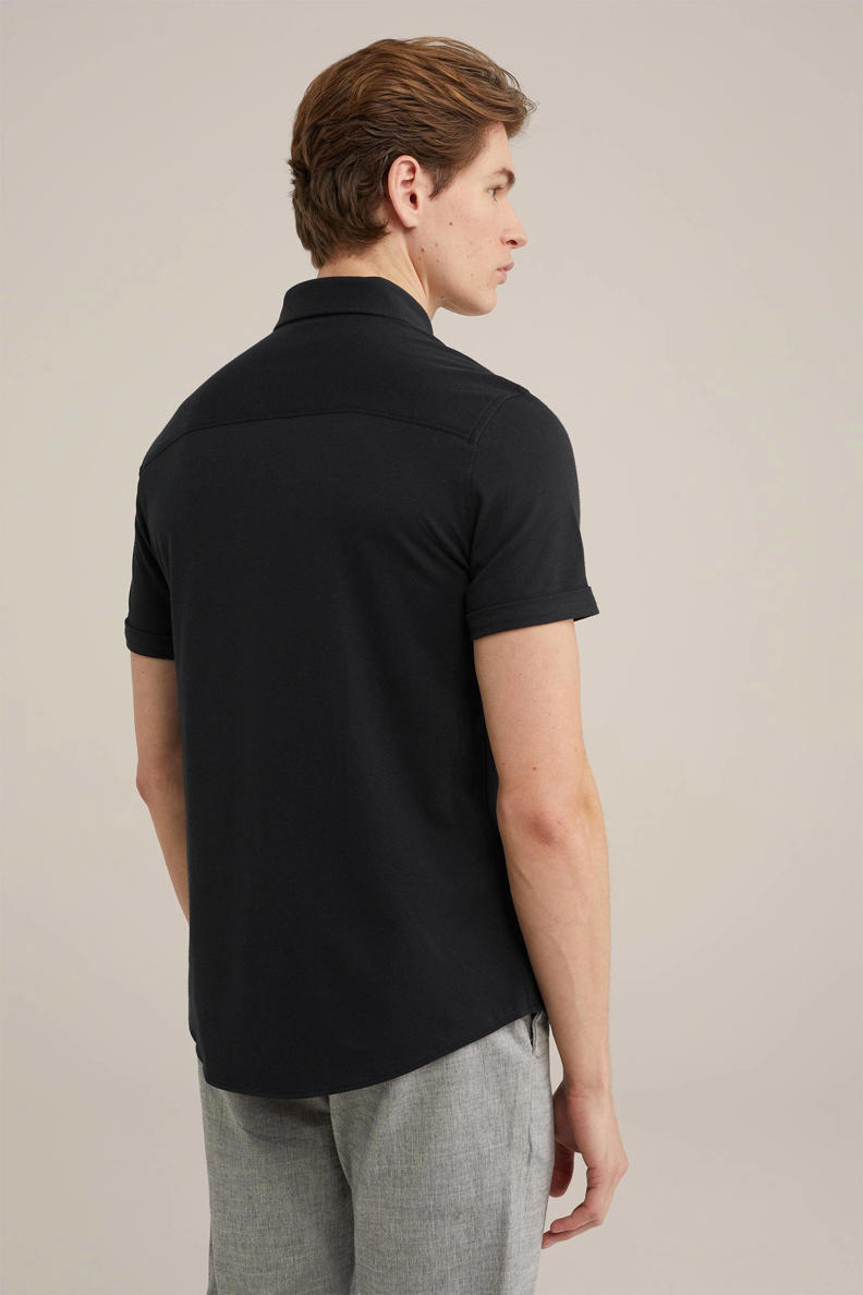 WE Fashion slim fit overhemd black uni | wehkamp