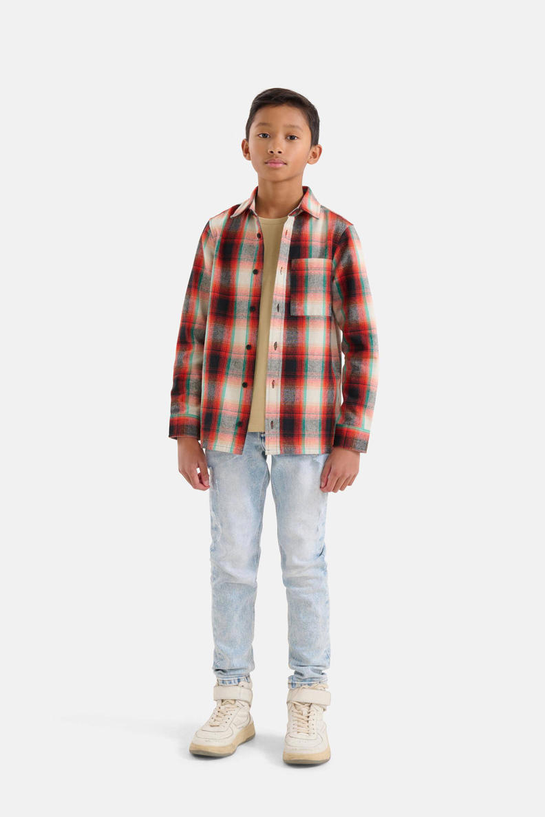 Shoeby geruit overhemd rood/wit/zwart | wehkamp