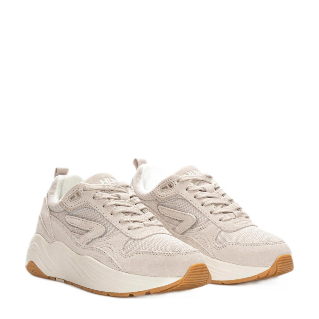 HUB Glide chunky suède sneakers beige | wehkamp