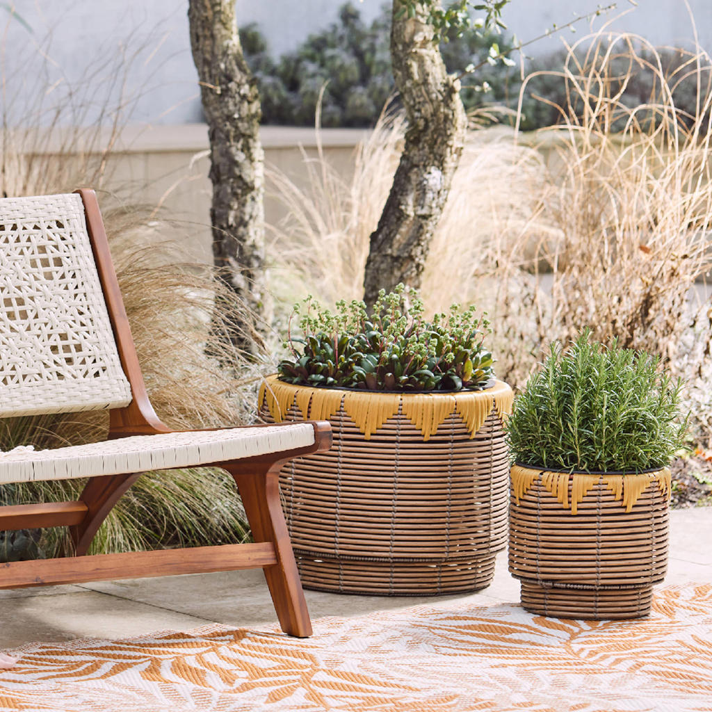 Outdoorliving by Decoris wicker planter Hazel | wehkamp