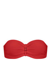 Cyell voorgevormde strapless bandeau bikinitop rood | wehkamp