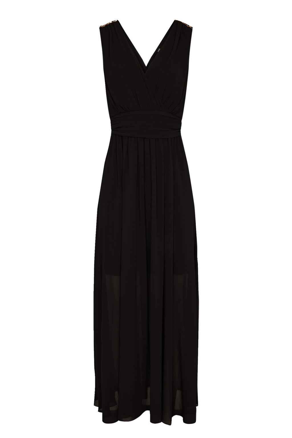 Morgan maxi jurk met open rug zwart | wehkamp