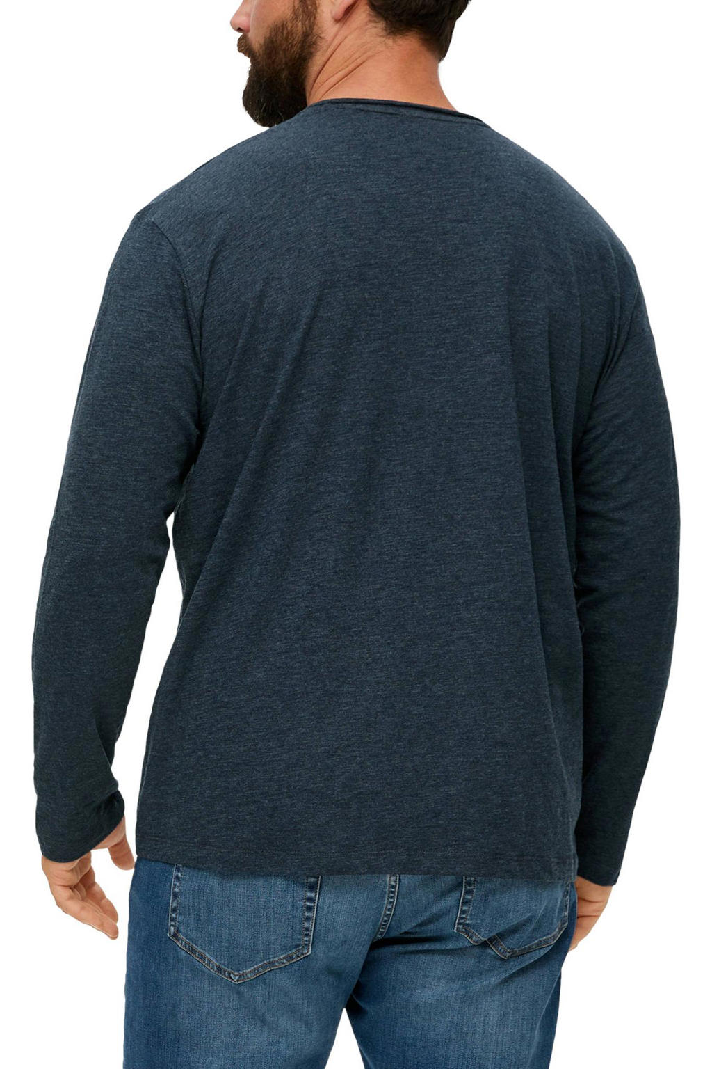 s.Oliver Big Size regular fit longsleeve Plus Size met logo marine ...