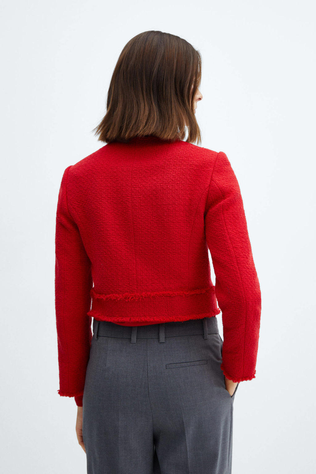 Mango tweed jasje rood kopen? | Morgen in huis | wehkamp