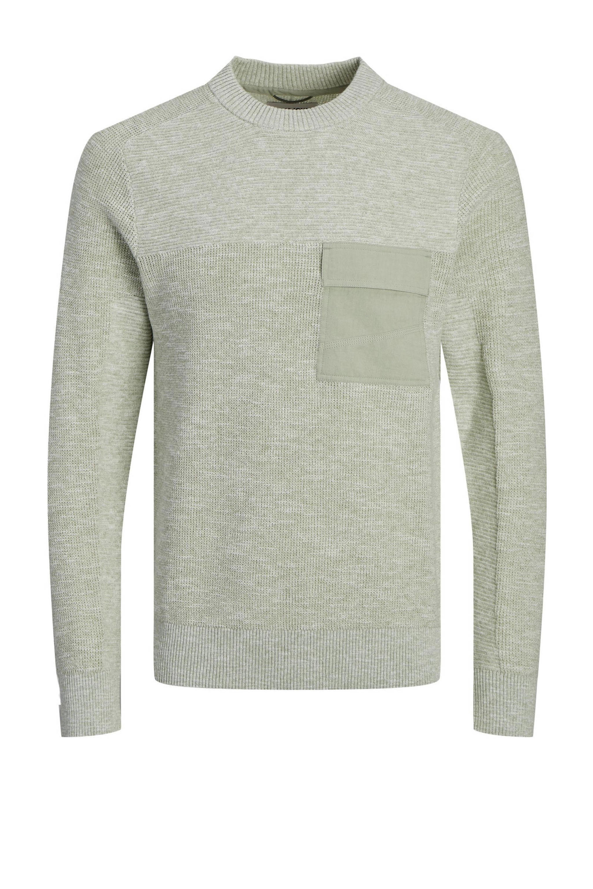 JACK & JONES CORE gemêleerde trui JCODIGITAL grijs | wehkamp