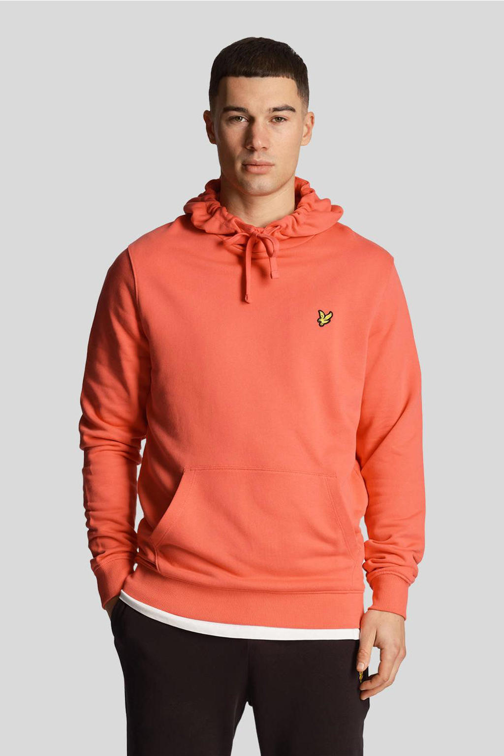 Lyle & Scott hoodie met logo roze | wehkamp