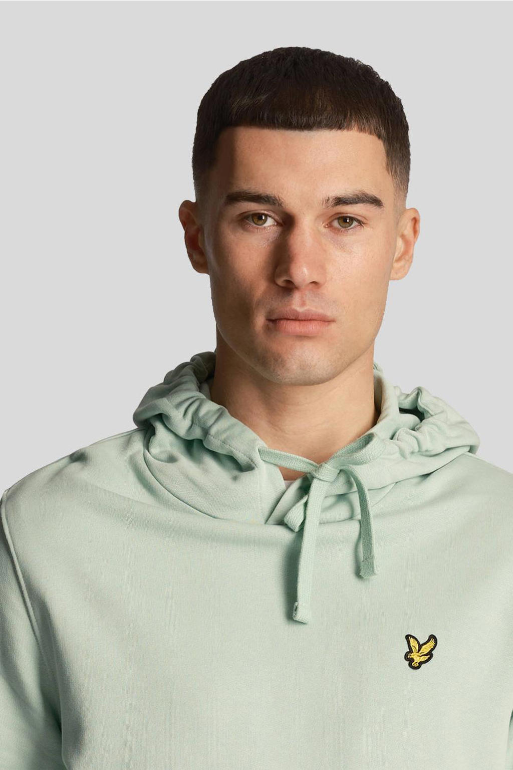 Lyle & Scott hoodie met logo turquoise shadow | wehkamp