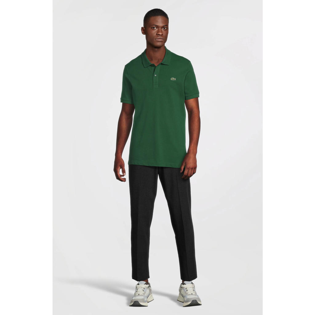 Lacoste slim polo donkergroen | wehkamp