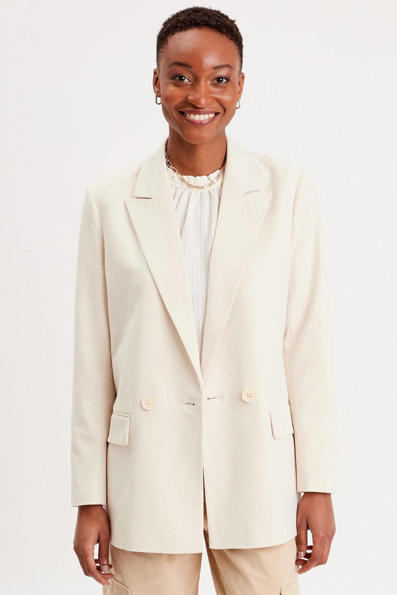 Cache Cache rechtvallende blazer ecru | wehkamp