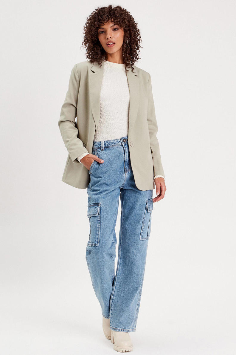 Cache Cache oversized blazer grijsgroen | wehkamp
