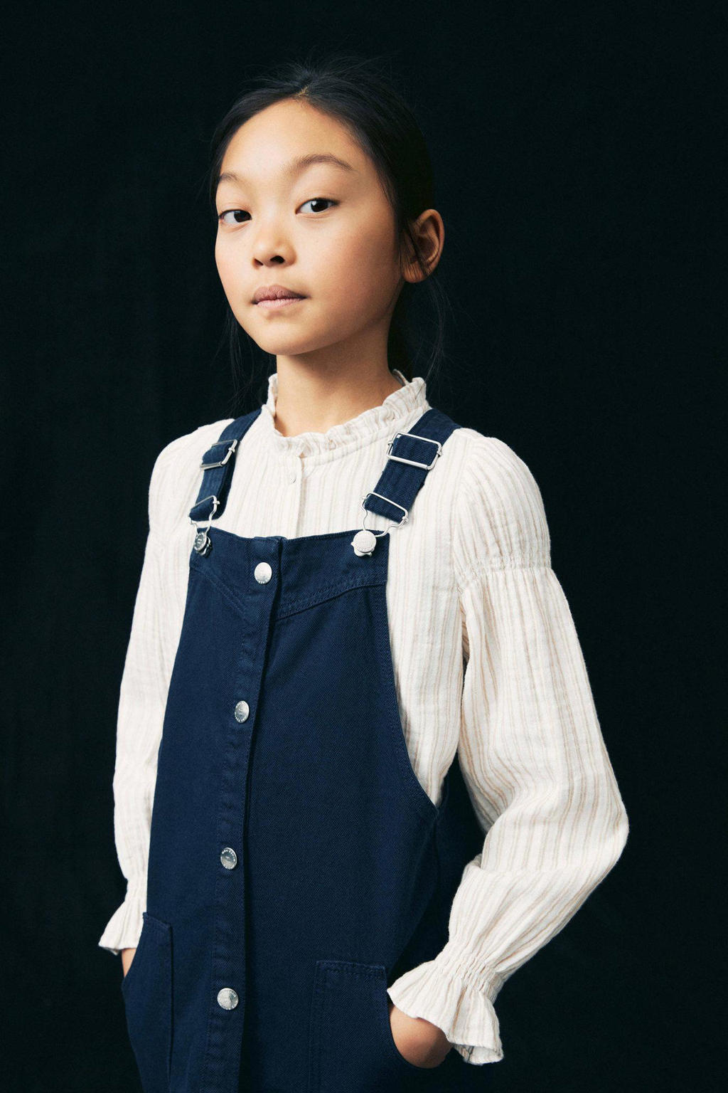 Mango Kids gestreepte blouse geel/wit | wehkamp