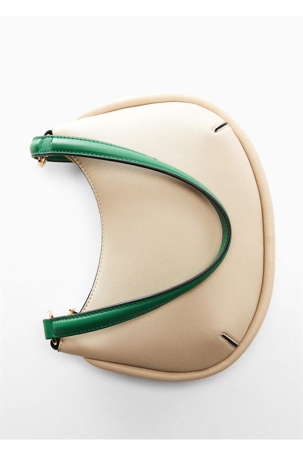 Mango schoudertas beige/groen | wehkamp