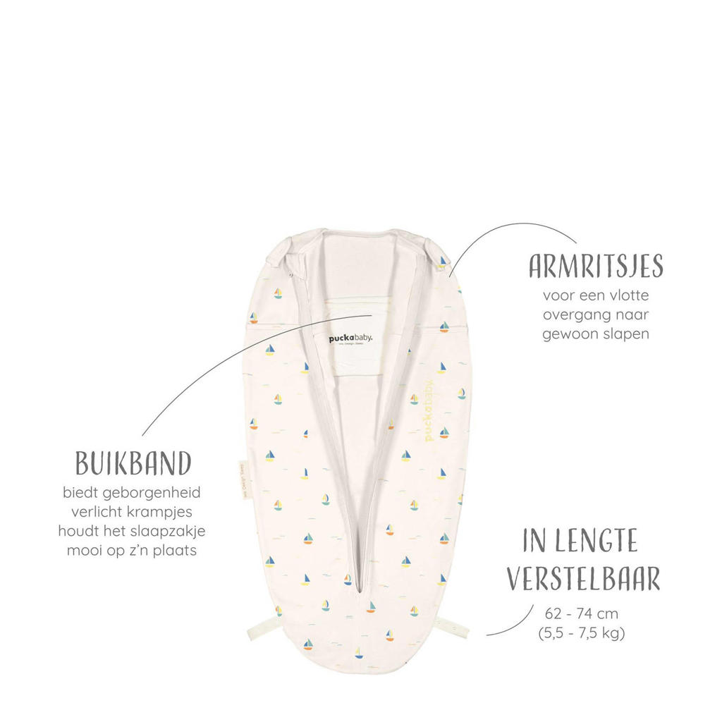 Puckababy The Original Mini inbakerslaapzak Boats 3-6 mnd | wehkamp