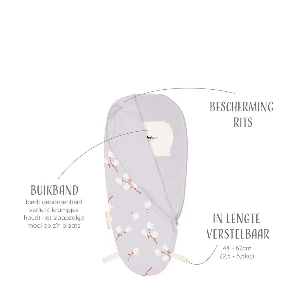 Puckababy The Original Piep inbakerslaapzak White Magnolia 0-3 mnd ...