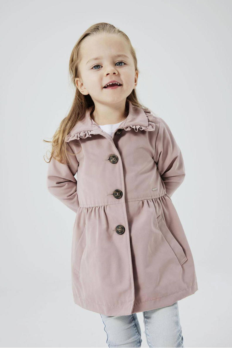 NAME IT MINI coat zomer NMFMADELIN mauve | wehkamp