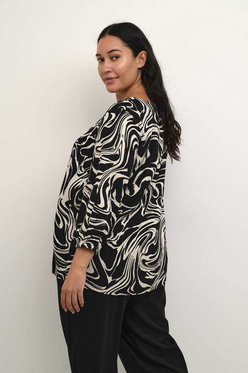 Kaffe Curve top met all over print | wehkamp