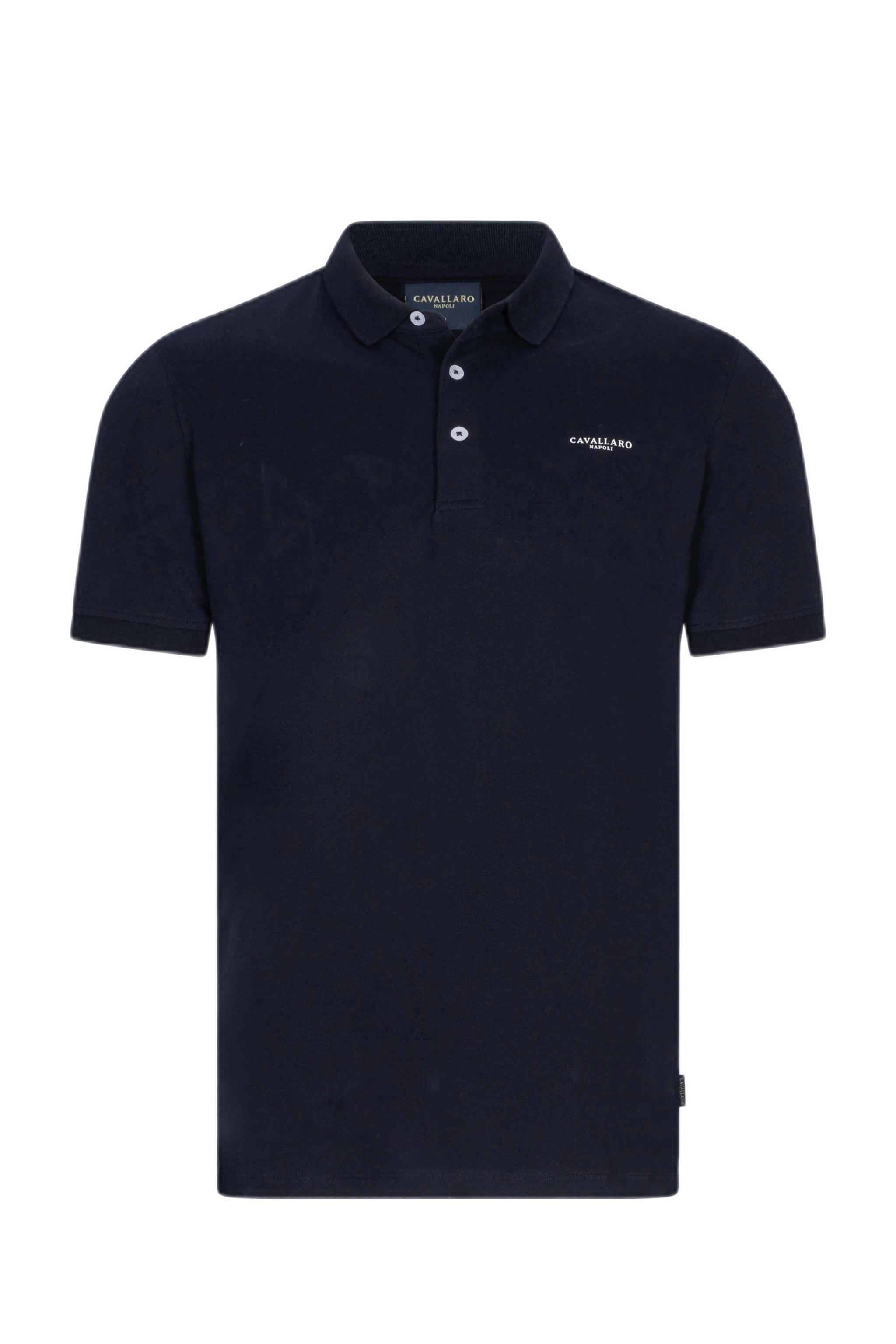 Cavallaro Napoli regular fit polo Bavegio met logo dark blue | wehkamp