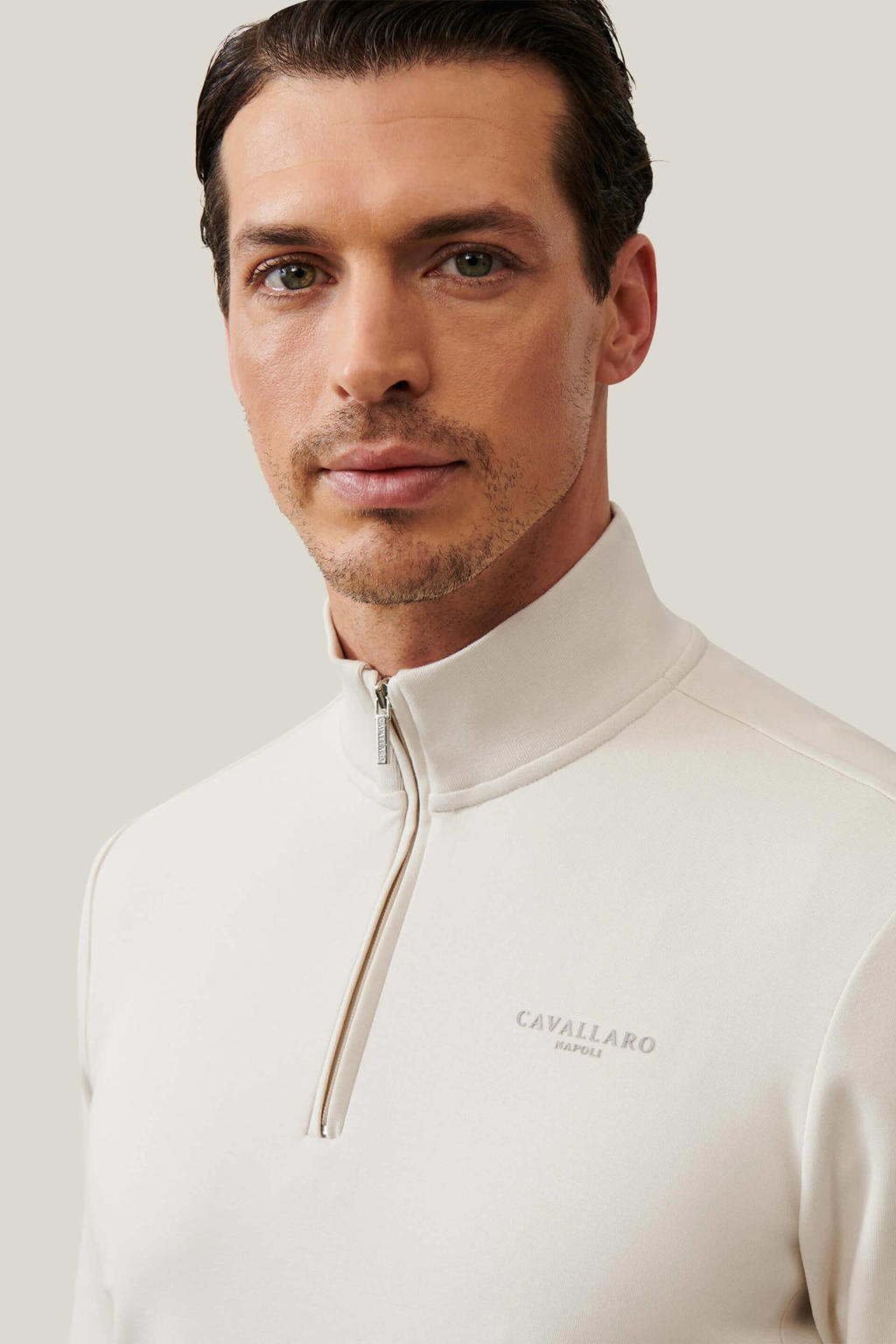 Cavallaro Napoli sweater Bellunio met logo kit | wehkamp