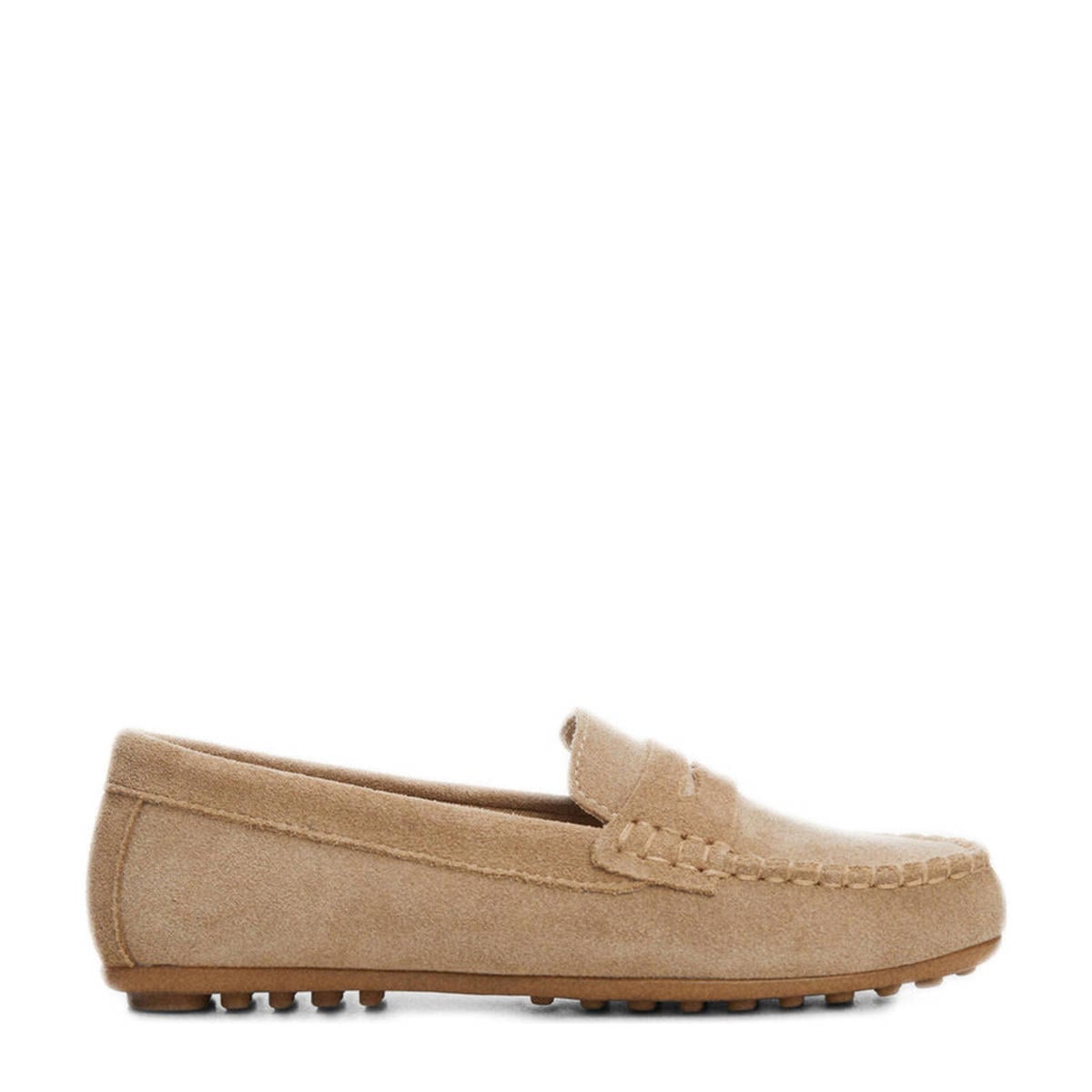 Mango Kids suède mocassins beige | wehkamp