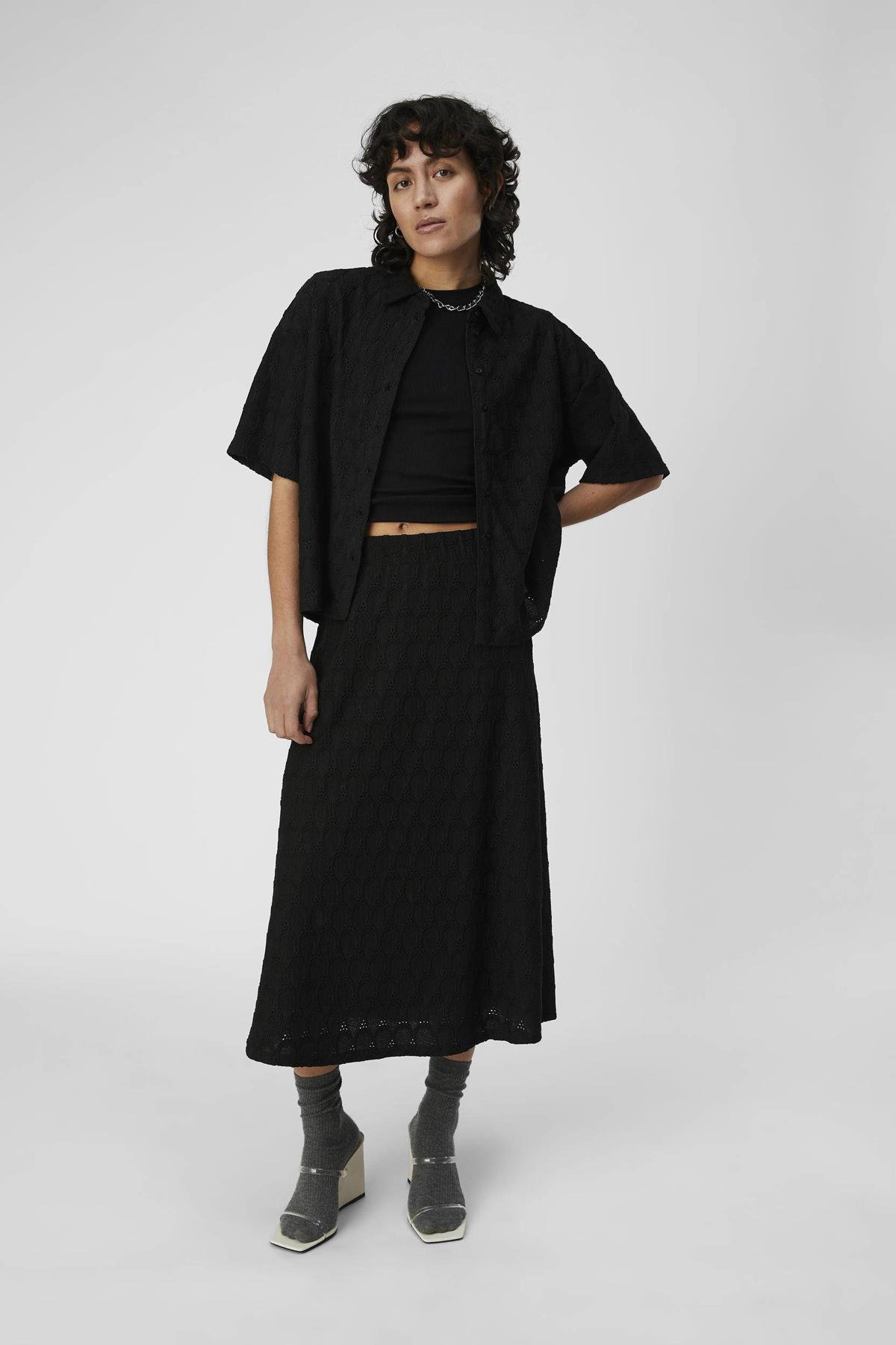 OBJECT blouse OBJFEODORA zwart | wehkamp