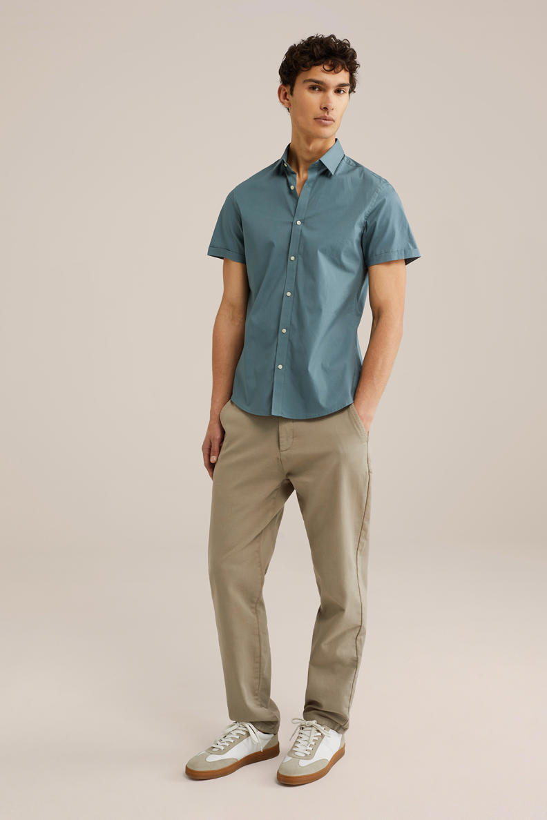 WE Fundamentals slim fit overhemd blauw | wehkamp